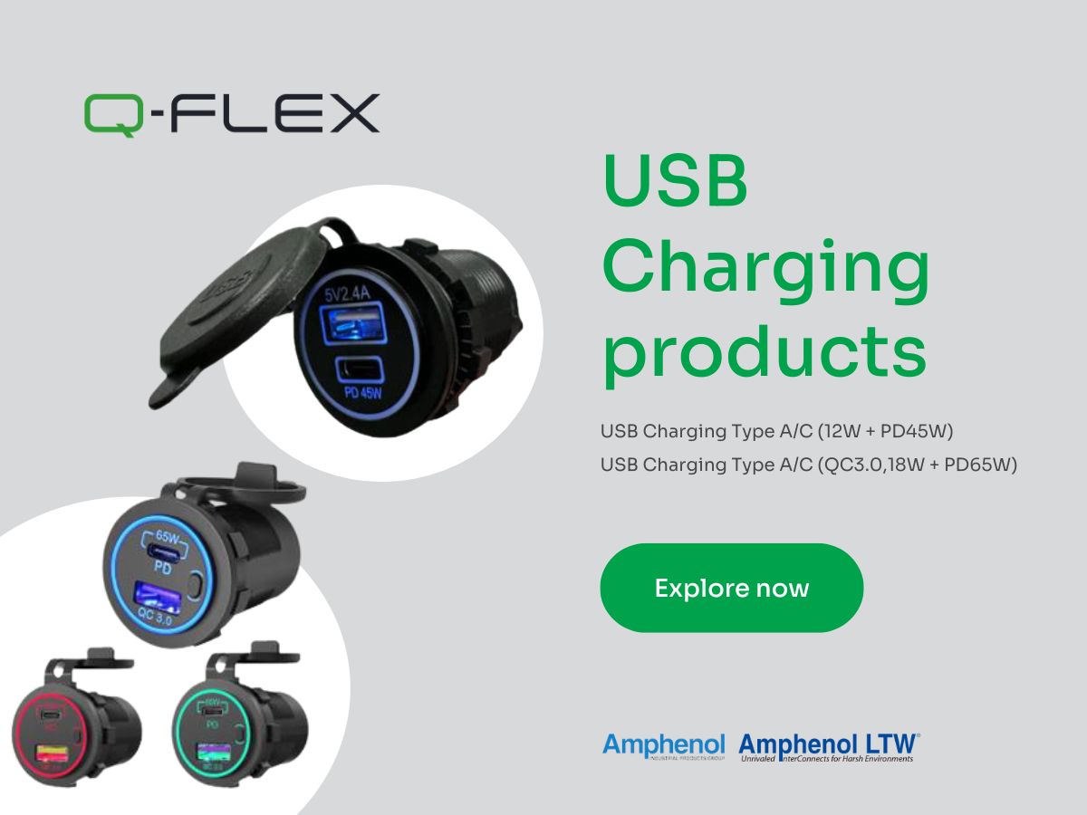 Explore our new USB Charging Type A/C products by Amphenol LTW - Q-Flex